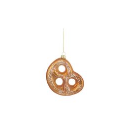 HOME STORY Weihnachtsbaumschmuck Brezel braun Glas,Aluminium Maße (cm): B: 11 H: 9 T: 3.0 » Höffner