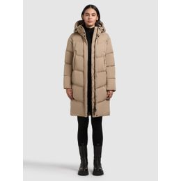 Steppmantel Khujo "GRAYA2", Damen, Gr. L, cookie beige, 88% Polyester, 12% Polyamid, unifarben, eingesetzt elastischer Bund mit Windstopper, M&auml;ntel Steppmantel