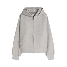 Bershka Zip-Up Hoodie male Grey size M