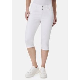 7/8-Jeans STOOKER WOMEN "LIMA Boyfriend Fit Capri", Damen, Gr. 46, L&auml;nge 21, wei&szlig;, Twill, 97% Baumwolle, 3% Elasthan, l&auml;ssig geschnitten 7/8-L&auml;nge, Jeans, Boyfriend Fit Casual Twill Capri Hose f&uuml;r Damen