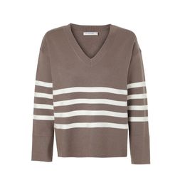 TATUUM Pullover 'ELIANA' Damen Gr&ouml;&szlig;e L beige / wei&szlig;