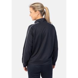 Sweatjacke STOOKER WOMEN "Trainingsjacke Sweatjacke", Damen, Gr. 44/46, blau (navy), angeraute Sweatware, 100% Polyester, regular fit, Sweatjacken Sweatjacke, Sweatjacke Sport Synthetic f&uuml;r Damen