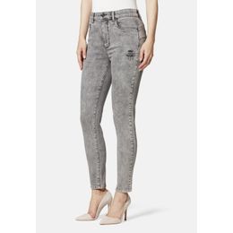 5-Pocket-Jeans STOOKER WOMEN "Rio Fashion Skinny Fit", Damen, Gr. 38, Länge 28, grau (grau acid), Denim/Jeans, 82% Baumwolle, 17% Polyester, 1% Elasthan, skinny fit lang, Jeans, Skinny Fit Casual Clean Wash Denim Jeans Magic Shape Effekt für Damen