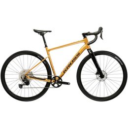 Gravelbike KROSS "Gravelbike Esker 5.0 GRX 1X12 Grau 12 G&auml;nge" Gr. 46, goldfarben, grau, Fahrr&auml;der, Herren, 46cm, 28 Zoll (71,12cm) hinten: 28 Zoll (71,12cm)