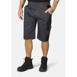 Arbeitsshorts HERO by John Medoox "TACOMA Workwear Arbeits-Cargoshorts", Damen, Gr. 54, grau (anthra, schwarz), Sweatware, 65% Polyester, 35% Baumwolle, gerade kurz, Hosen, Arbeits-Cargoshorts Funktionsqualit&auml;tf&uuml;r Herren