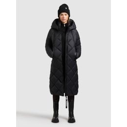 Steppmantel Khujo "CILIA", Damen, Gr. S, schwarz, 100% Nylon, unifarben, eingesetzt elastischer Bund mit Windstopper, M&auml;ntel Steppmantel, Topseller