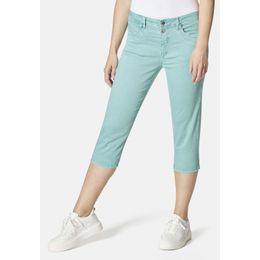 7/8-Jeans STOOKER WOMEN "LIMA Boyfriend Fit Capri", Damen, Gr. 40, L&auml;nge 21, blau (aqua sea), Twill, 97% Baumwolle, 3% Elasthan, l&auml;ssig geschnitten 7/8-L&auml;nge, Jeans, Boyfriend Fit Casual Twill Capri Hose f&uuml;r Damen