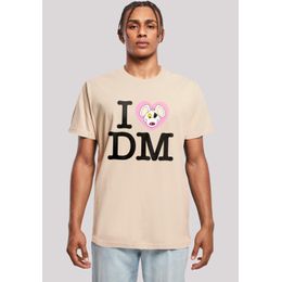 T-Shirt F4NT4STIC "Danger Mouse I Love DM", Herren, Gr. L, sand, Obermaterial: 100% Baumwolle, regular fit, Rundhals, ohne Bündchen, Shirts, Premium Qualität