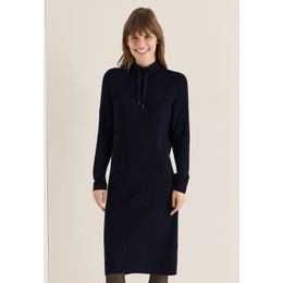 Midikleid Cecil, Damen, Gr. L (42), US-Größen, urban dunkelblau, Stoff, 50% Viskose, 28% Polyester, 22% Nylon, unifarben, comfort fit knieumspielend, Bündchen, Kleider Midikleid