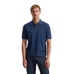Marc O'Polo Strickpullover MARC O'POLO "aus reiner Bio-Baumwolle", Herren, Gr. M, blau (iris ink), Obermaterial: 100% Baumwolle, unifarben, Pullover Strickpullover