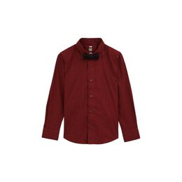 WE Fashion Hemd Jungen Gr&ouml;&szlig;e 170/176 rot / dunkelrot / wei&szlig;