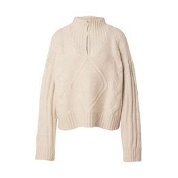 Warehouse Pullover 'Cable Funnel' Damen Gr&ouml;&szlig;e M beige