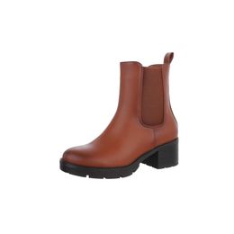 Ital-Design Stiefelette Damen Größe 38 rostbraun Winterschuhe