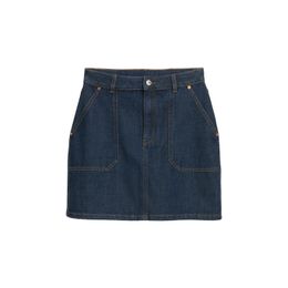 Tom Tailor Denim Damen Mini-Jeansrock, blau, Uni, Gr. M