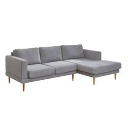 SUN GARDEN Ecksofa Gotha (rechts) Grau ca. 240x82x160 cm