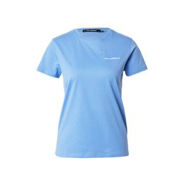 K by KARL LAGERFELD Karl Lagerfeld T-Shirt 'ESSENTIAL' Damen Gr&ouml;&szlig;e XL hellblau / wei&szlig;