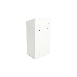 Abfallsammler mit Pushdeckel, Volumen 18 l, BxHxT 277 x 500 x 170 mm, Aluminium, wei&szlig; kaiserkraft