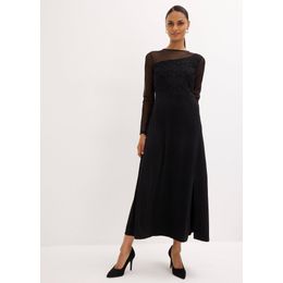 bonprix Abendkleid mit Spitze, schwarz, Gr.36/38 (S), Elegantes Abendkleid mit Spitze