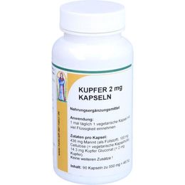 Reinhildis-Apotheke Kupfer 2 mg Gluconat Kapseln 90 St