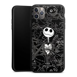 DeinDesign iPhone 11 Pro Max Handy Premium Silikon H&uuml;lle Handyh&uuml;lle schwarz Case Nightmare Before Christmas Halloween Disney Silikon Premium Case