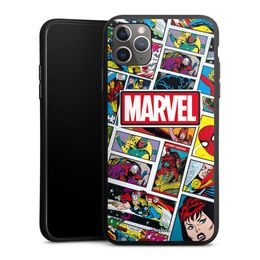 DeinDesign iPhone 11 Pro Max Handy Premium Silikon H&uuml;lle Handyh&uuml;lle schwarz Case Muster Comic Marvel Silikon Premium Case