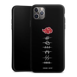 DeinDesign iPhone 11 Pro Max Handy Premium Silikon H&uuml;lle Handyh&uuml;lle schwarz Case Naruto Shippuden Akatsuki Official Licensed Product Silikon Premium Case