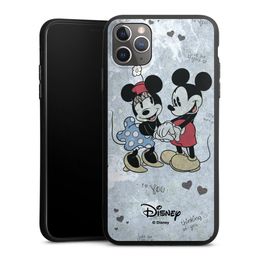 DeinDesign iPhone 11 Pro Max Handy Premium Silikon H&uuml;lle Handyh&uuml;lle schwarz Case Vintage Disney Silikon Premium Case