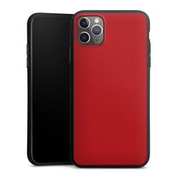 DeinDesign iPhone 11 Pro Max Handy Premium Silikon H&uuml;lle Handyh&uuml;lle schwarz Case Red Unicoloured Colour Silikon Premium Case