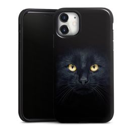 DeinDesign iPhone 11 Handy Panzer Handyh&uuml;lle robuste Outdoor H&uuml;lle Schutzh&uuml;lle gl&auml;nzend Eye Cat Black Tough Case