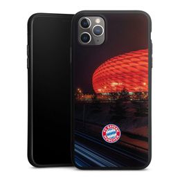 DeinDesign iPhone 11 Pro Max Handy Premium Silikon H&uuml;lle Handyh&uuml;lle schwarz Case Fc Bayern M&uuml;nchen Stadium Fcb Silikon Premium Case