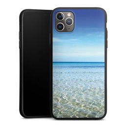DeinDesign iPhone 11 Pro Max Handy Premium Silikon H&uuml;lle Handyh&uuml;lle schwarz Case Sky Ocean Urlaub Silikon Premium Case