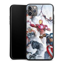 DeinDesign iPhone 11 Pro Max Handy Premium Silikon H&uuml;lle Handyh&uuml;lle schwarz Case Marvel Avengers Official Licensed Product Silikon Premium Case