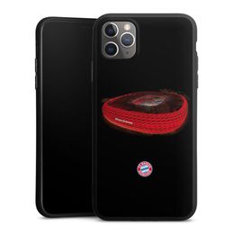 DeinDesign iPhone 11 Pro Max Handy Premium Silikon H&uuml;lle Handyh&uuml;lle schwarz Case Fcb Official Licensed Product Fc Bayern M&uuml;nchen Stadium Silikon Premium Case