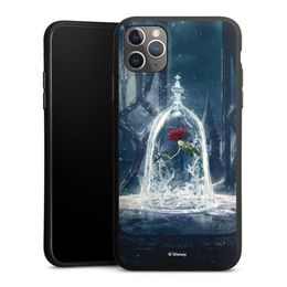 DeinDesign iPhone 11 Pro Max Handy Premium Silikon H&uuml;lle Handyh&uuml;lle schwarz Case The Beauty And The Beast Disney Princess Rose Silikon Premium Case