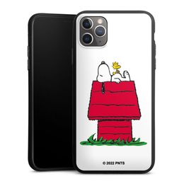 DeinDesign iPhone 11 Pro Max Handy Premium Silikon H&uuml;lle Handyh&uuml;lle schwarz Case Snoopy Official Licensed Product Peanuts Silikon Premium Case