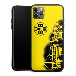 DeinDesign iPhone 11 Pro Max Handy Premium Silikon H&uuml;lle Handyh&uuml;lle schwarz Case Bvb Borussia Dortmund Stadium Silikon Premium Case