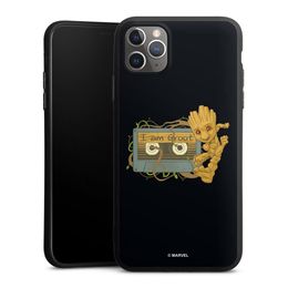 DeinDesign iPhone 11 Pro Max Handy Premium Silikon H&uuml;lle Handyh&uuml;lle schwarz Case Marvel Groot Guardians Of The Galaxy Silikon Premium Case
