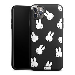 DeinDesign iPhone 11 Pro Max Handy Premium Silikon H&uuml;lle Handyh&uuml;lle schwarz Case Muster Transparent Miffy Silikon Premium Case