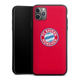 DeinDesign iPhone 11 Pro Max Handy Premium Silikon H&uuml;lle Handyh&uuml;lle schwarz Case Fc Bayern M&uuml;nchen Fcb Logo Silikon Premium Case