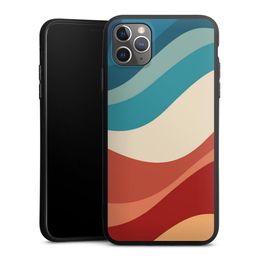 DeinDesign iPhone 11 Pro Max Handy Premium Silikon H&uuml;lle Handyh&uuml;lle schwarz Case Colour Wave Ombre Silikon Premium Case