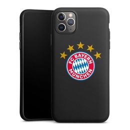 DeinDesign iPhone 11 Pro Max Handy Premium Silikon H&uuml;lle Handyh&uuml;lle schwarz Case Star Fc Bayern M&uuml;nchen Fcb Silikon Premium Case