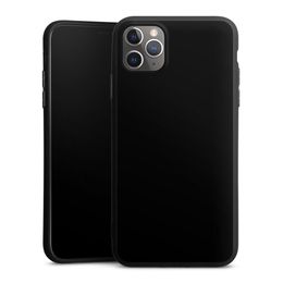 DeinDesign iPhone 11 Pro Max Handy Premium Silikon H&uuml;lle Handyh&uuml;lle schwarz Case Unicoloured Black Colour Silikon Premium Case