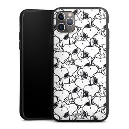 DeinDesign iPhone 11 Pro Max Handy Premium Silikon H&uuml;lle Handyh&uuml;lle schwarz Case Muster Snoopy Peanuts Silikon Premium Case