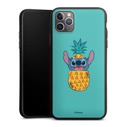 DeinDesign iPhone 11 Pro Max Handy Premium Silikon H&uuml;lle Handyh&uuml;lle schwarz Case Pineapple Lilo & Stitch Disney Silikon Premium Case