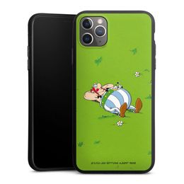 DeinDesign iPhone 11 Pro Max Handy Premium Silikon H&uuml;lle Handyh&uuml;lle schwarz Case Asterix Obelix Official Licensed Product Silikon Premium Case