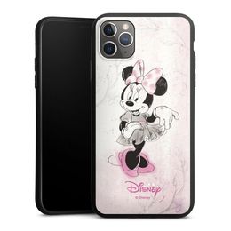 DeinDesign iPhone 11 Pro Max Handy Premium Silikon H&uuml;lle Handyh&uuml;lle schwarz Case Minnie Mouse Vintage Disney Silikon Premium Case