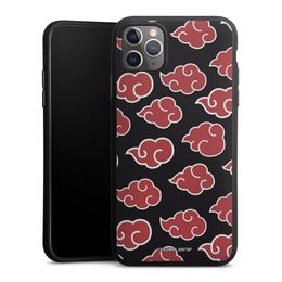 DeinDesign iPhone 11 Pro Max Handy Premium Silikon H&uuml;lle Handyh&uuml;lle schwarz Case Akatsuki Pattern Naruto Shippuden Silikon Premium Case