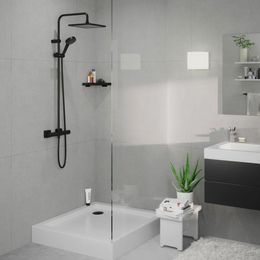 Hansgrohe Vernis Shape 240 1jet Showerpipe 26427670 mit Thermostat, mattschwarz