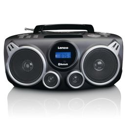 Lenco SCD-100BK - Tragbares PLL FM-Radio CD- Player einschließlich Bluetooth/USB und SD-Player - Schwarz