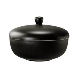 Seltmann Weiden Sch&uuml;ssel mit Deckel Liberty Velvet Black &oslash; 28 cm